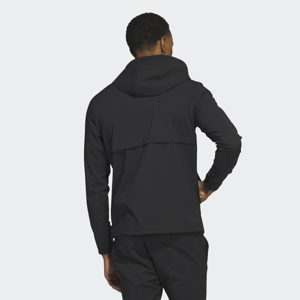 adidas Men's Ripstop Quarter Zip Hoodie, Black, 2X-Large