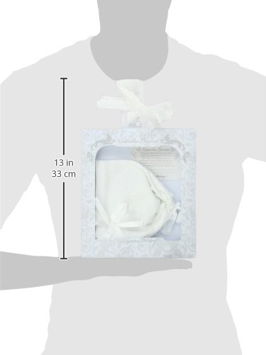 Stephan Baby Bonnets - White Cotton Christening Bonnet with Cutwork Embroidered Cross and Satin Bows, One Size, Straight Hem
