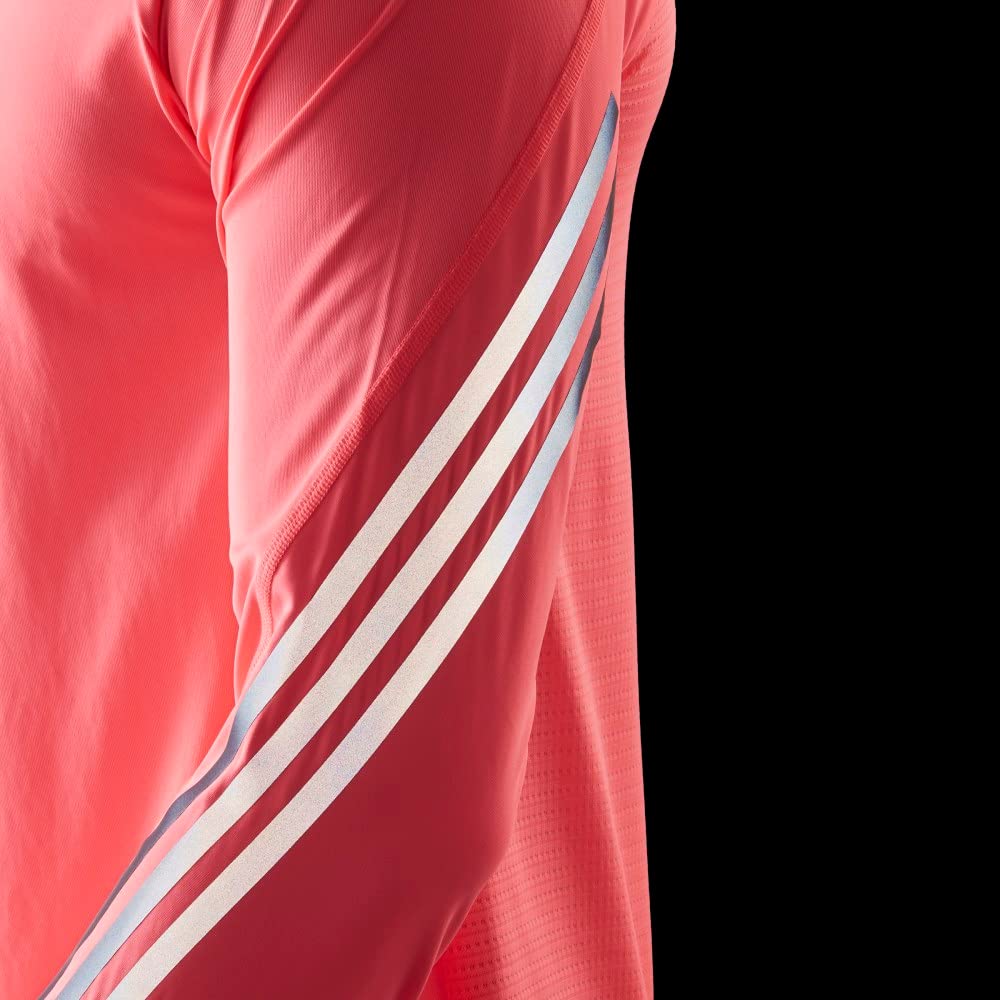 adidas Men's Run Icon Full Reflective 3-Stripes Long Sleeve, Black, X-Large