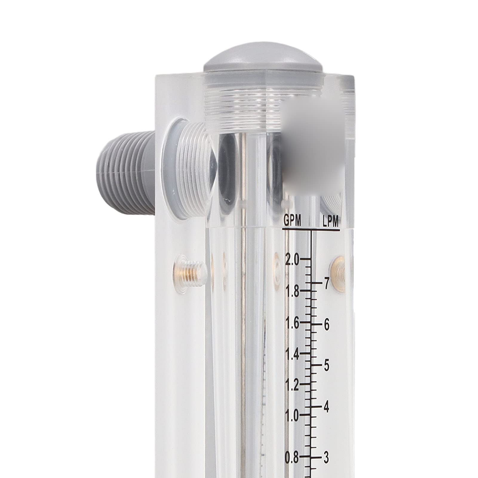 Liquid Meter 0.2‑2GPM Plastic Transparent Acrylic Panel Type Liquid Flowmeter Measurement