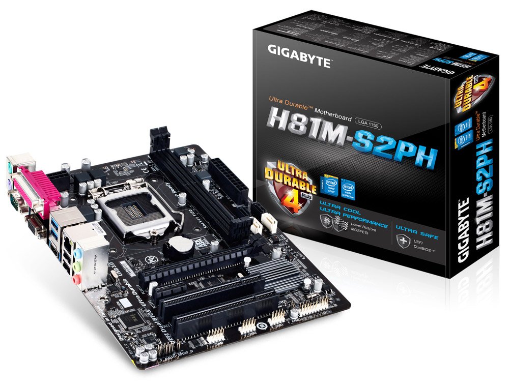 Gigabyte LGA 1150 Intel H81 USB3.0 SATA 6G/S D-Sub HDMI mATX Motherboard GA-H81M-S2PH