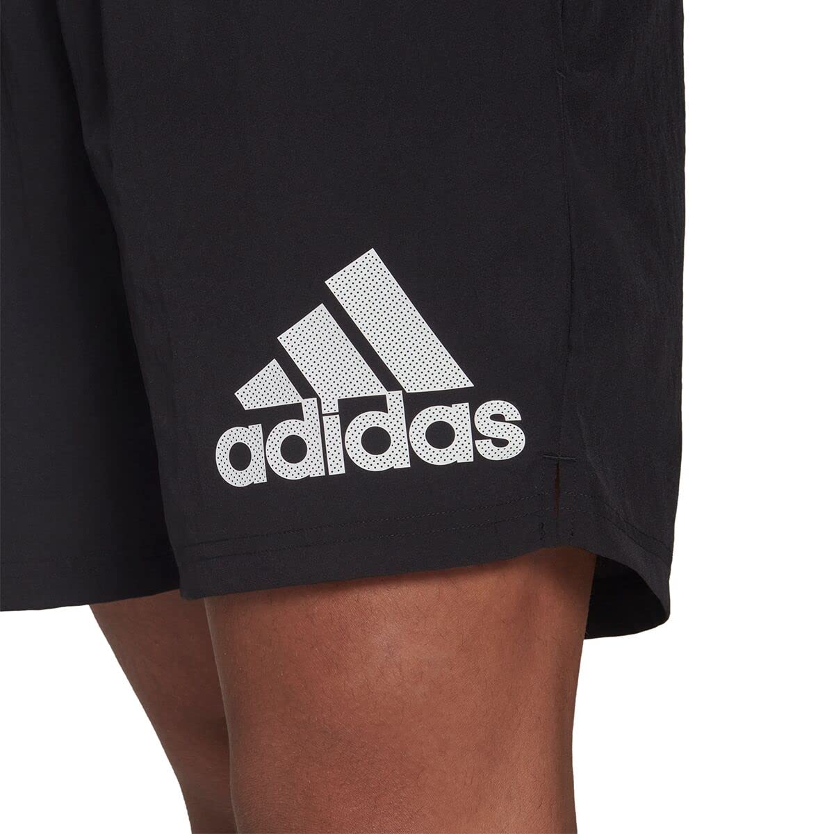 adidas Men's Run It Shorts, Black (Logo), Medium