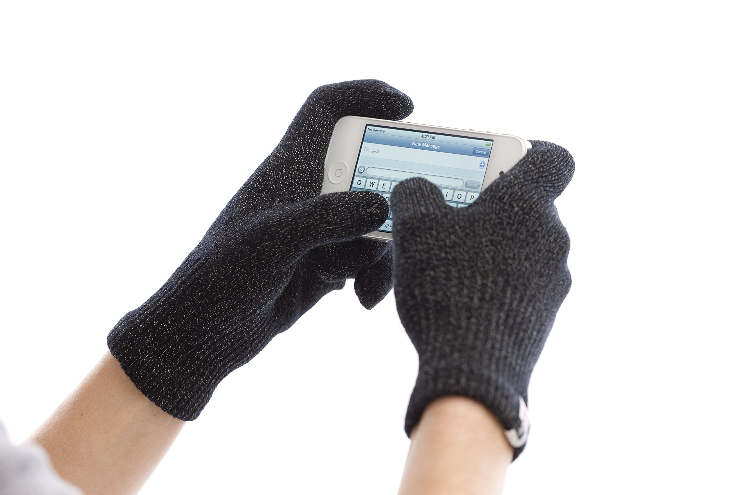 Agloves Sport Touchscreen Gloves, iPhone Gloves, Texting Gloves (Black, Small/Medium)