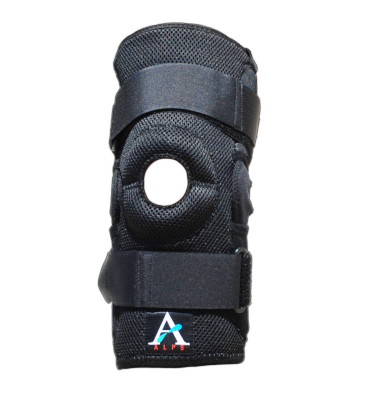 ALPS Coolfit Knee Brace, Prevent or Reduce Severity of Knee Injury, Soft and Breathable, Pull-On with Adjustable Hinges, XL Size