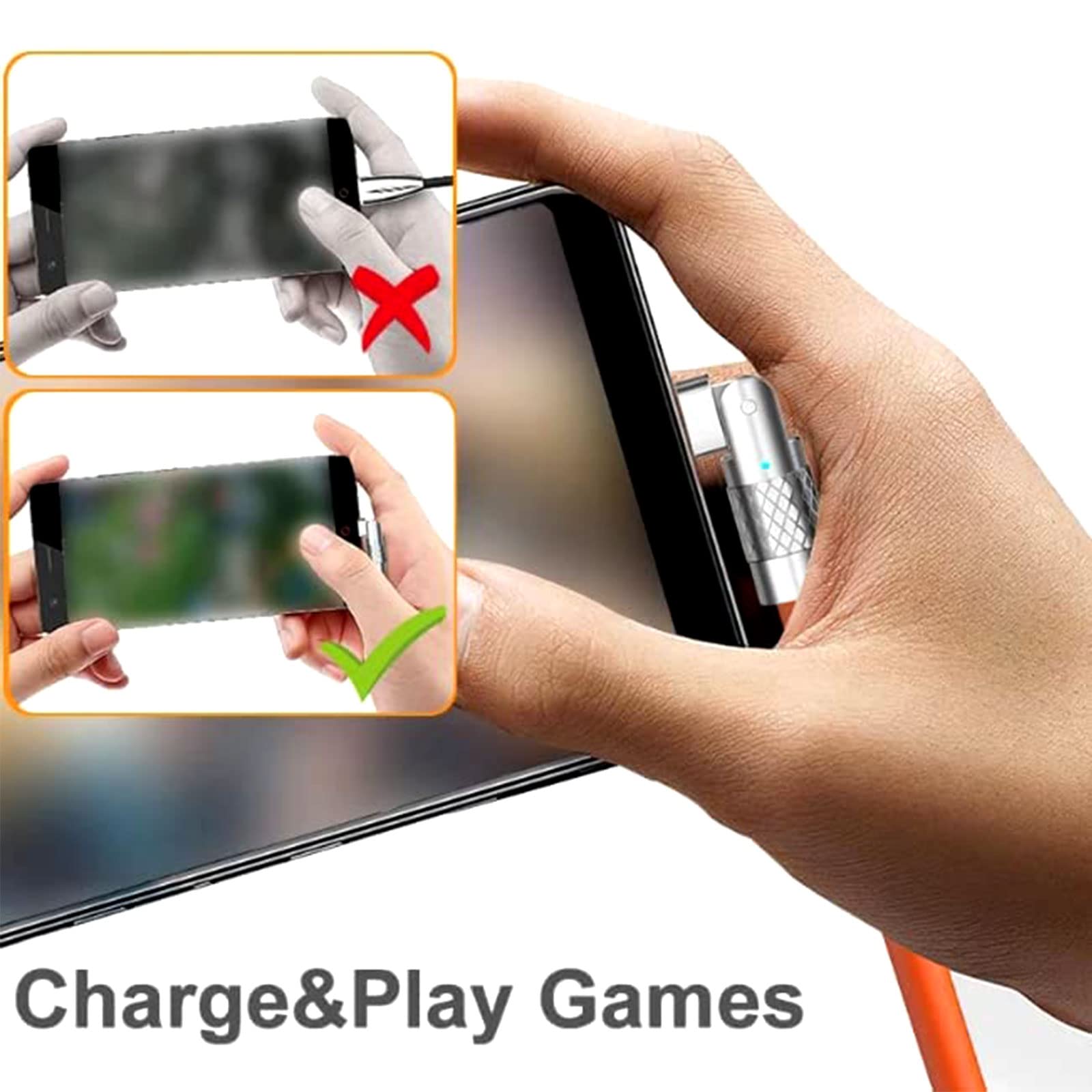 AILYRE Chubby Gamer 180 Rotating Fast Charge Cable,180 Degree Rotating Fast Charge Cable (for iOS)