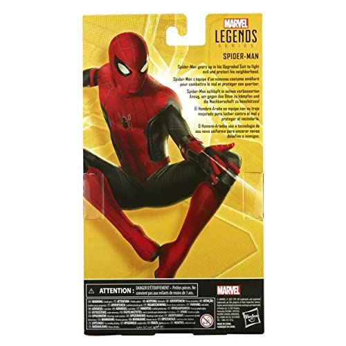 Marvel Legends Series Upgraded Suit Spider-Man Unmasked No Way Home 6-inch Action Figure Premium Design