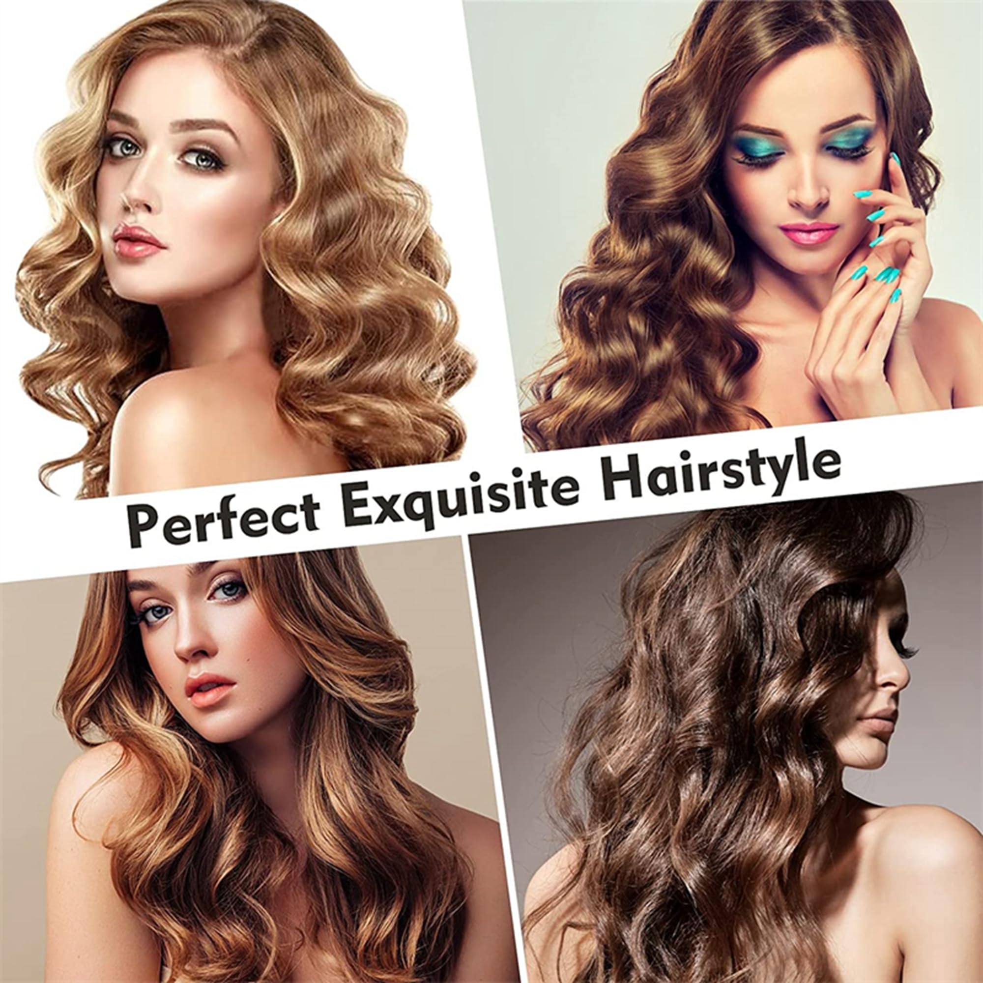 AGRATU Automatic Curling Iron Wireless Auto Rotat Ceramic Hair Curler Cordless Automatic Hair Curler with LCD Display 6 Temps and Timers USB Charging Auto Shut-Off Create Stunning Curls
