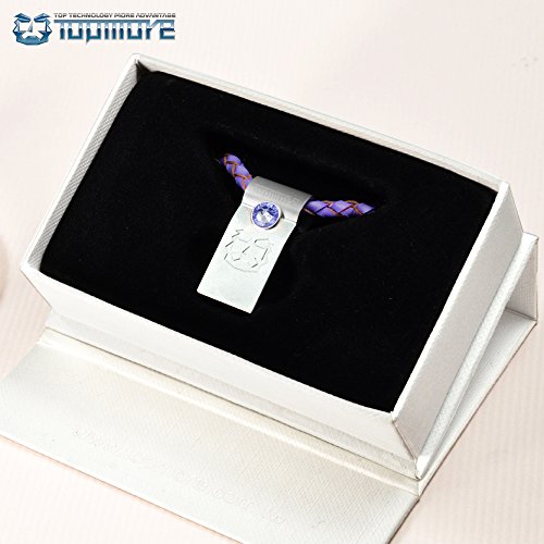TOPMORE ZJ Series USB3.0 Flash Drive decorated with leather braided bracelet Flash Disk Fashion High speed Memory Stick (64GB, Purple)