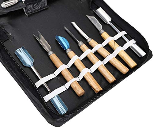 eoocvt Culinary Carving Tool Set Fruit Vegetable Food Garnishing Cutting Slicing Peeling Culinary Garnish Tools Kit (46 pcs)