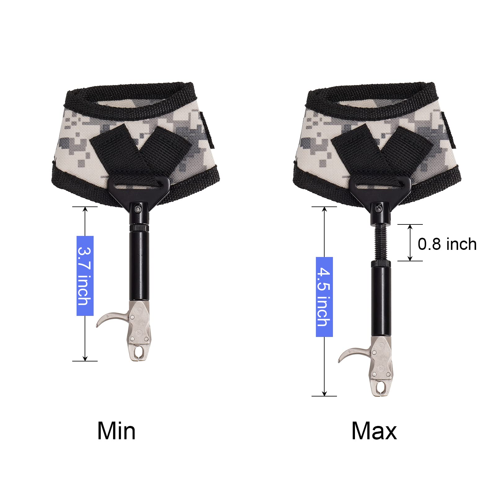 Aimdor Archery Bow Release for Compound Bow Adjustable Wrist Strap Release Aids for Hunting Outdoor Camo