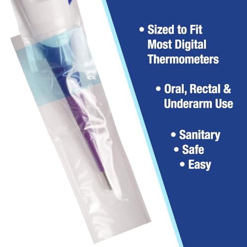 MABIS Disposable Probe Covers for Digital Thermometers, Box of 100, FSA Eligible, Can be Used Orally, Rectally or Under the Arm
