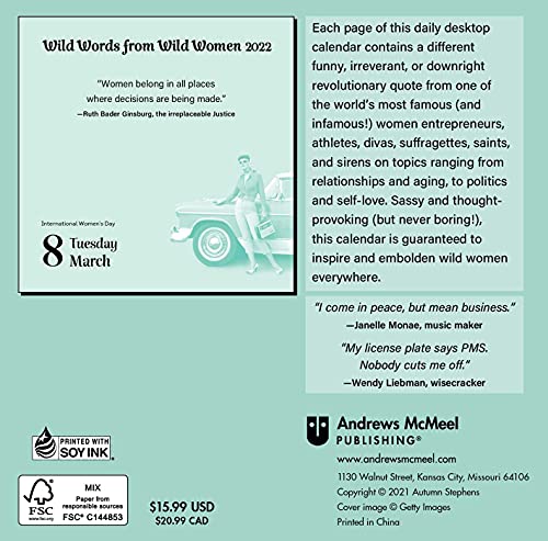 Wild Words from Wild Women 2022 Day-to-Day Calendar
