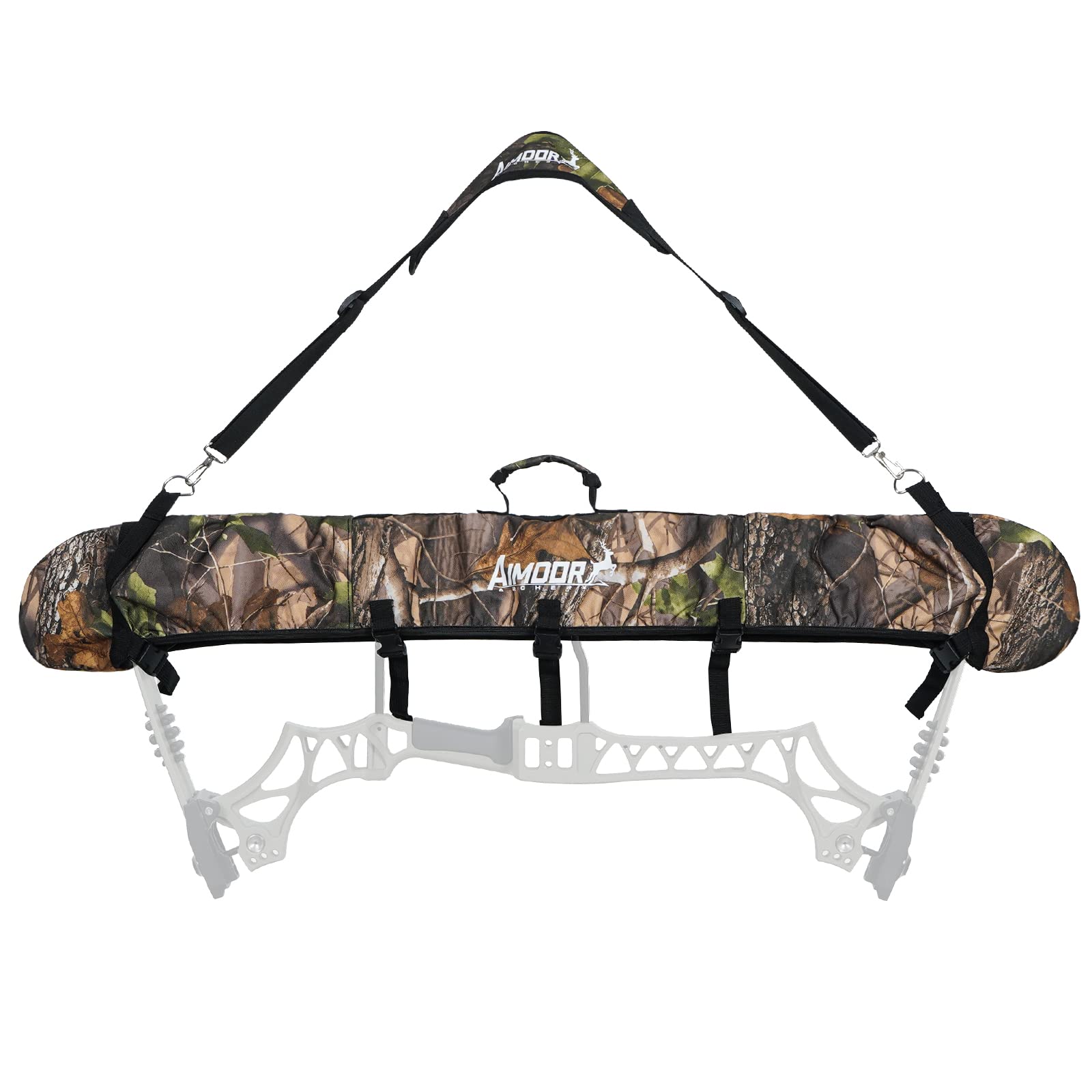 Aimdorarchery Bow Sling Bow Carrying Sling - Compound Bow Hunting Carrying Sling Fast Movement 2 Carrying Modes Switchable Adjustable Shoulder Strap Camouflage