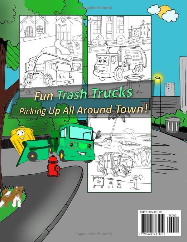 Happy Garbage Truck Coloring Book: For Kids Who Really Love Trucks!