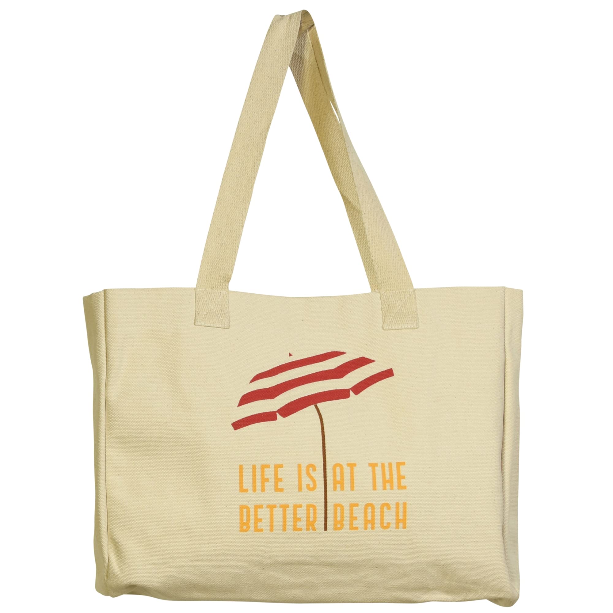 AREOhome HomArt Life Is Better At The Beach Tote, 18-inch Length, Canvas