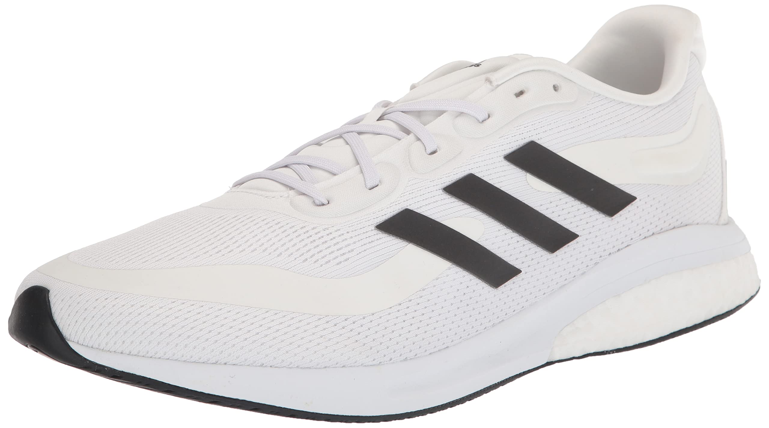 adidas Men's Supernova + Running Shoe, White/Core Black/Dash Grey, 6