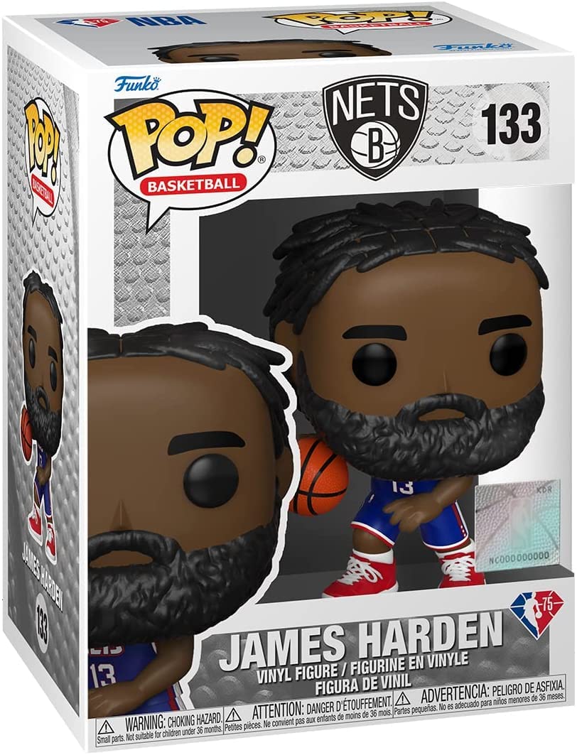 POP NBA: Nets - James Harden (City Edition 2021) Funko Vinyl Figure (Bundled with Compatible Box Protector Case)