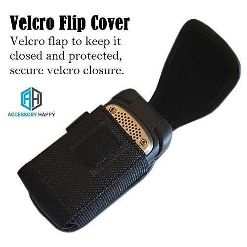 AH Small Horizontal Leather Pouch, Holster Flip Phone with Belt Clip Belt Loop Case Fits LG B470 Kyocera Cadence LTE Alcatel Go Flip/MyFlip FLIP Palm Phone Jitterbug and Most Flip Phones