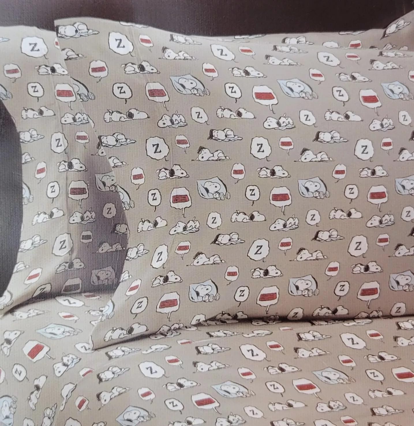 Berkshire Blanket & Home Co Peanuts & Friends Sheet Set (Gray - Naptime Zzzz, Queen)