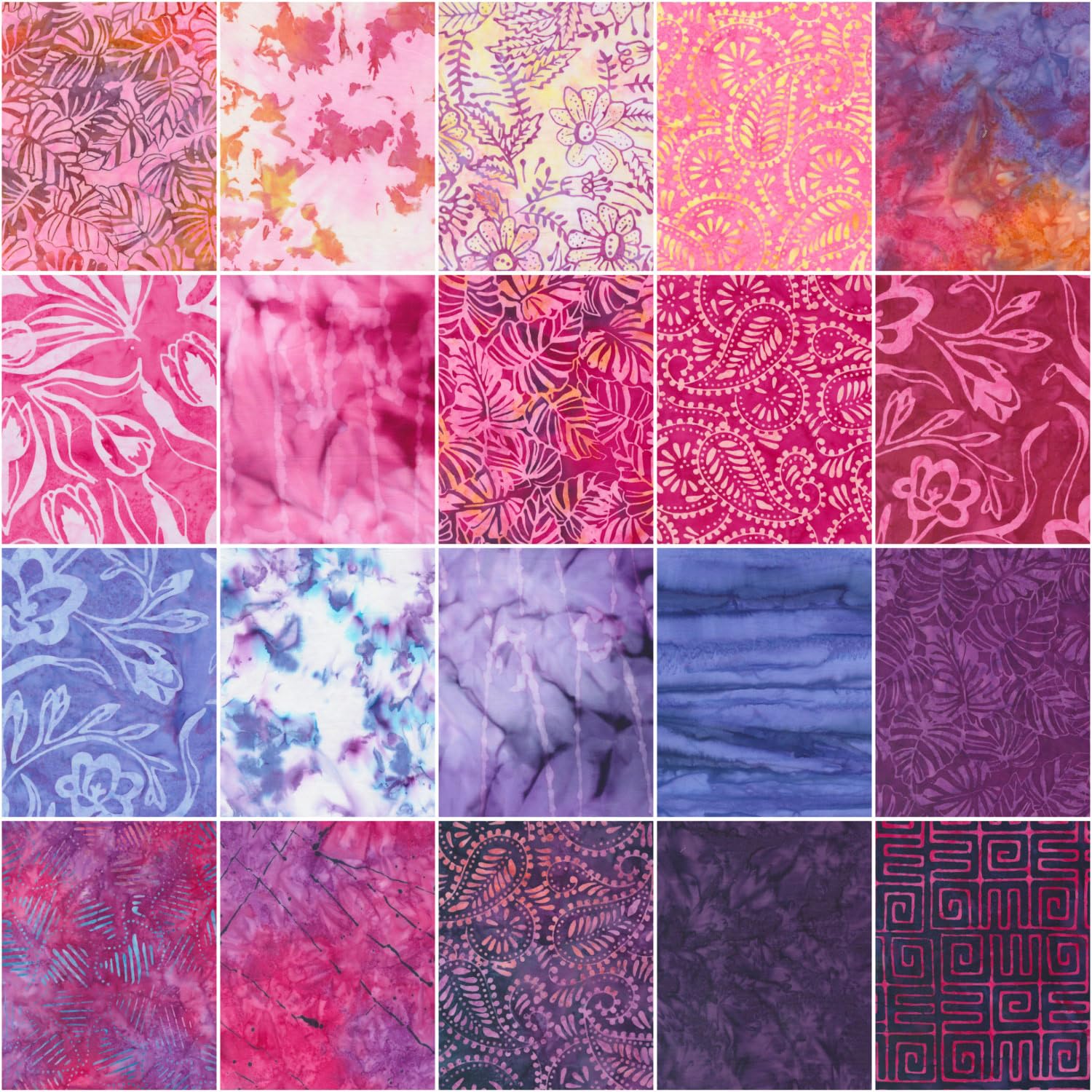Berrylicious Batiks Charm Pack by Moda; 42-5 inch Precut Fabric Quilt Squares