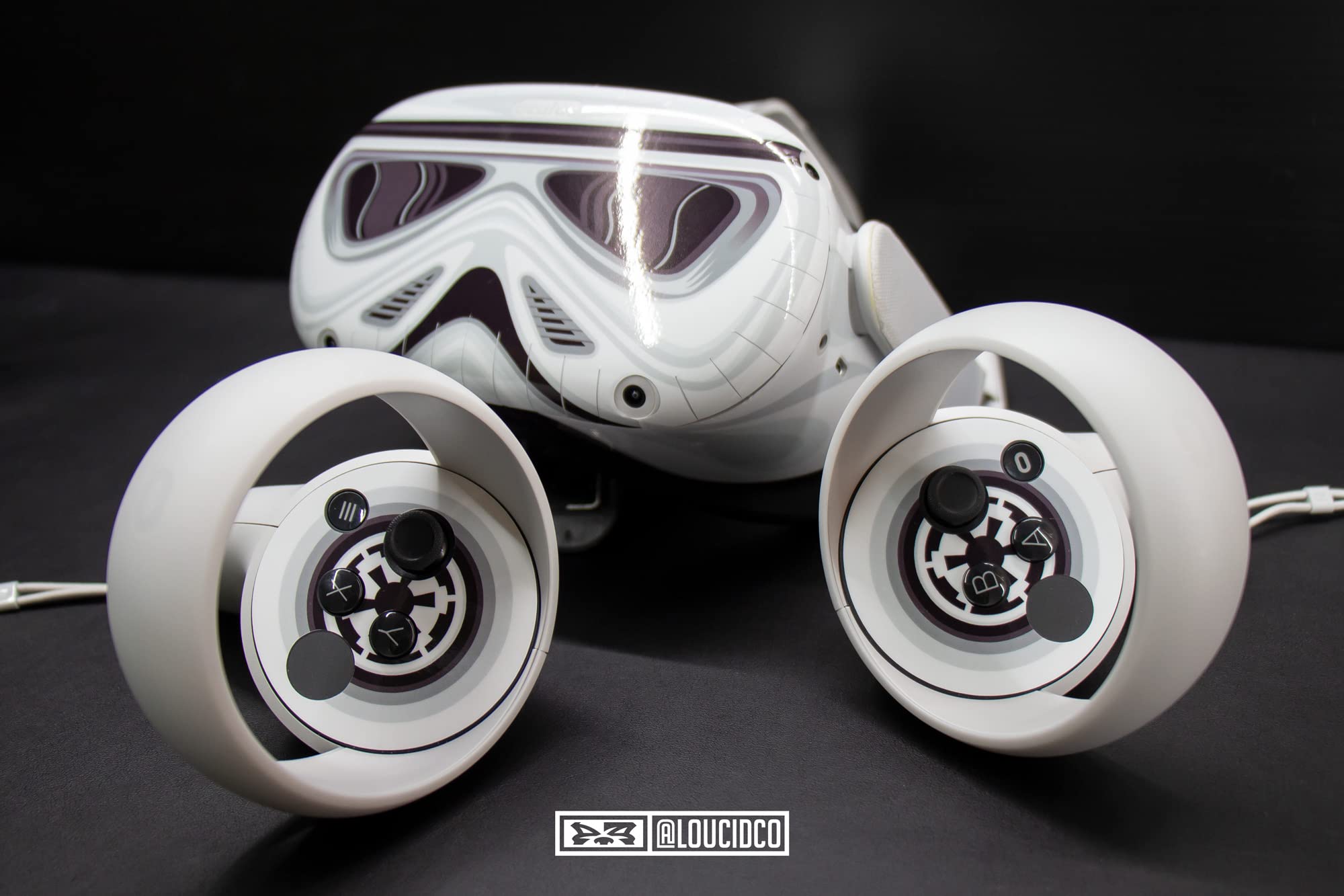 Arlon Graphics Star Storm Helmet Troop Skin Wrap Decal for Oculus Quest 2 Vinyl and Easy to Apply - Detailed Video Instructions, White