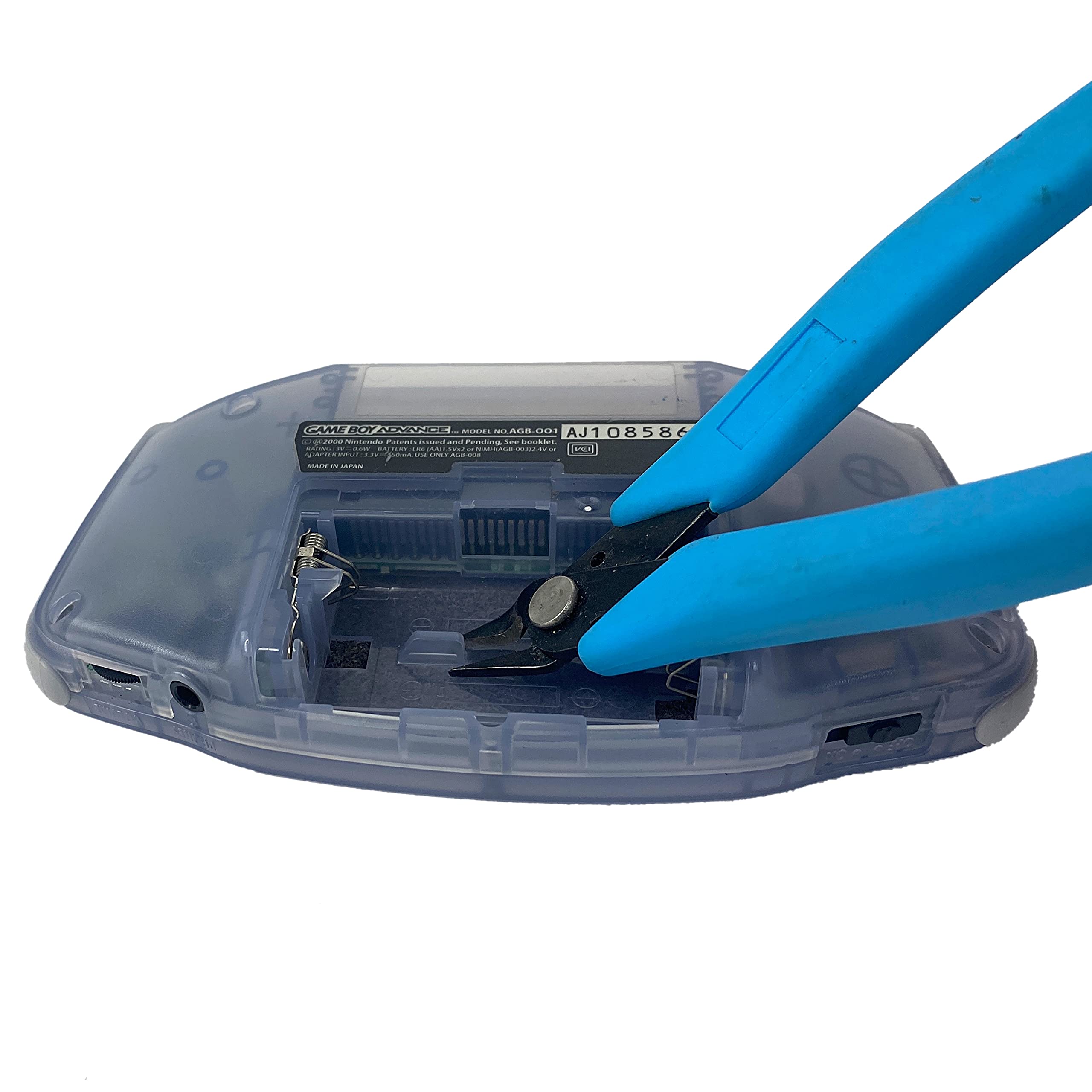 Gameboy Advance Rechargeable Battery 1500mAh USB-C Lithium LiPo Mod for Nintendo GBA / AGB-001 (Clear)