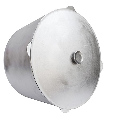 Aluminum Wok Kazan for Making Pilaf/Plov Dutch Oven with Dual Handles (7.5-qt (7 L))
