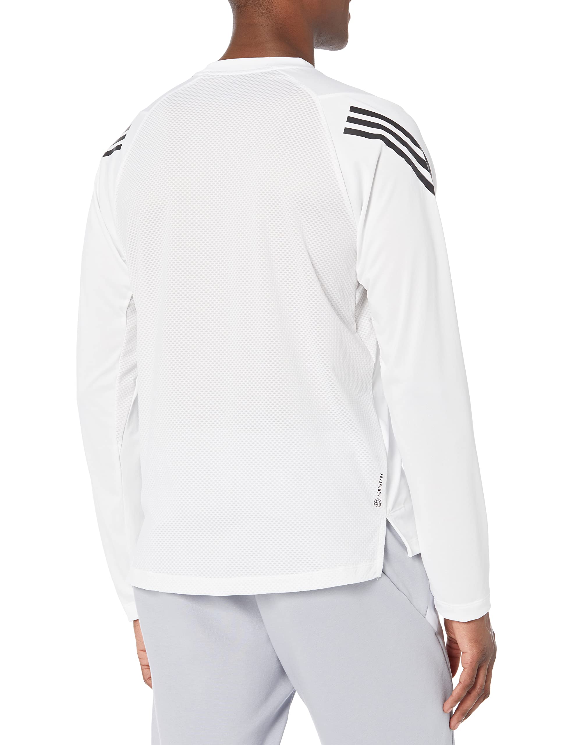 adidas Men's Training Icon Long Sleeve Tee, White, Large