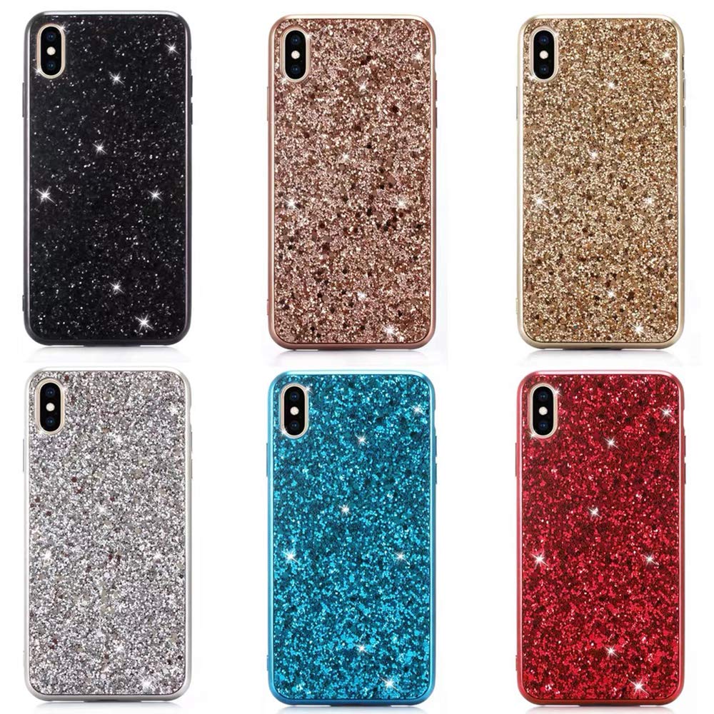 Sov Sparkly Superfine Glitter Leather Sheets Shiny Faux Fabric Canvas Perfect for Craft DIY Handmade Projects Patchwork Bow Craft Key Chain 8" x 53" (21 cm x 135 cm) 1 roll (Blue)