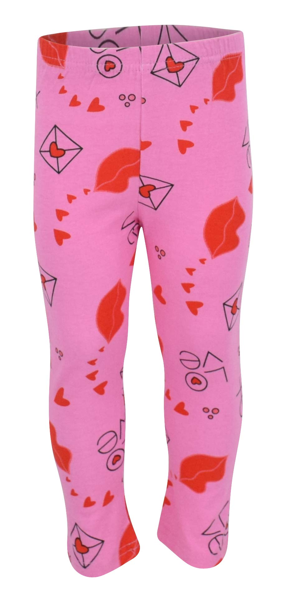 Unique Baby Girls Valentines Day Love Letters Toddler Outfit Legging Set (5 Years, Black)