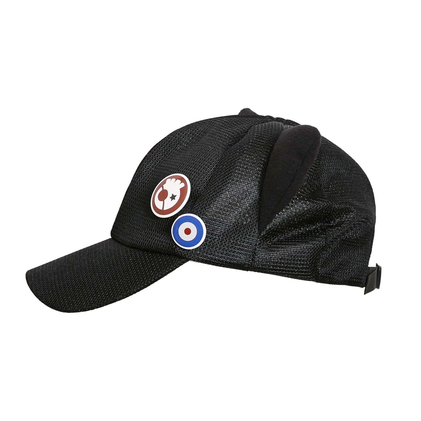 Ainiel Cat Ears Hat Anime Hat Sunshine hat Womens Cute Kawaii Baseball Cap Mesh Gauze Cap Black