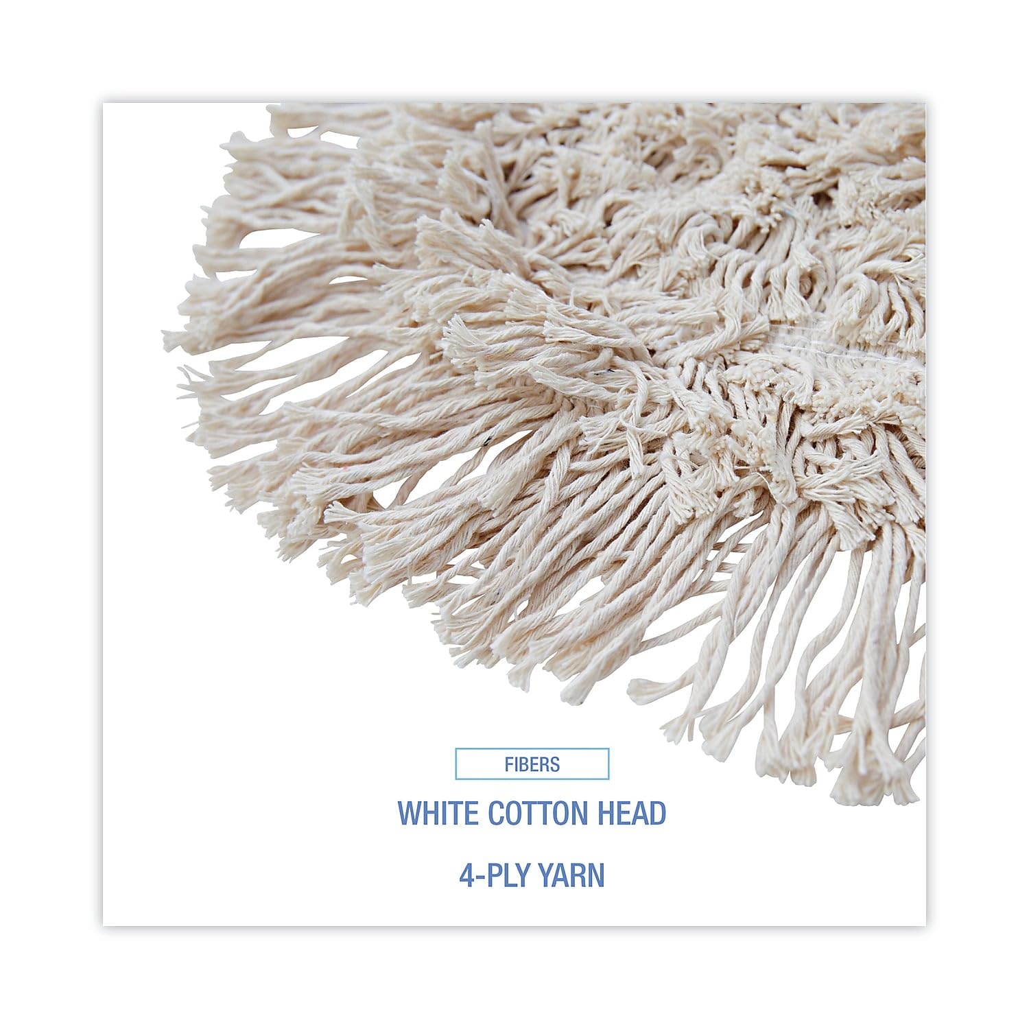 Boardwalk BWK1491 17.5 in. x 13.5 in. Cotton Wedge Dust Mop Head - White