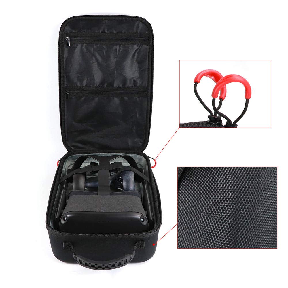 CrustPro Fashion Travel Case for Oculus Quest VR Gaming Headset and Controllers Accessories Waterproof Carrying Bag (Black)