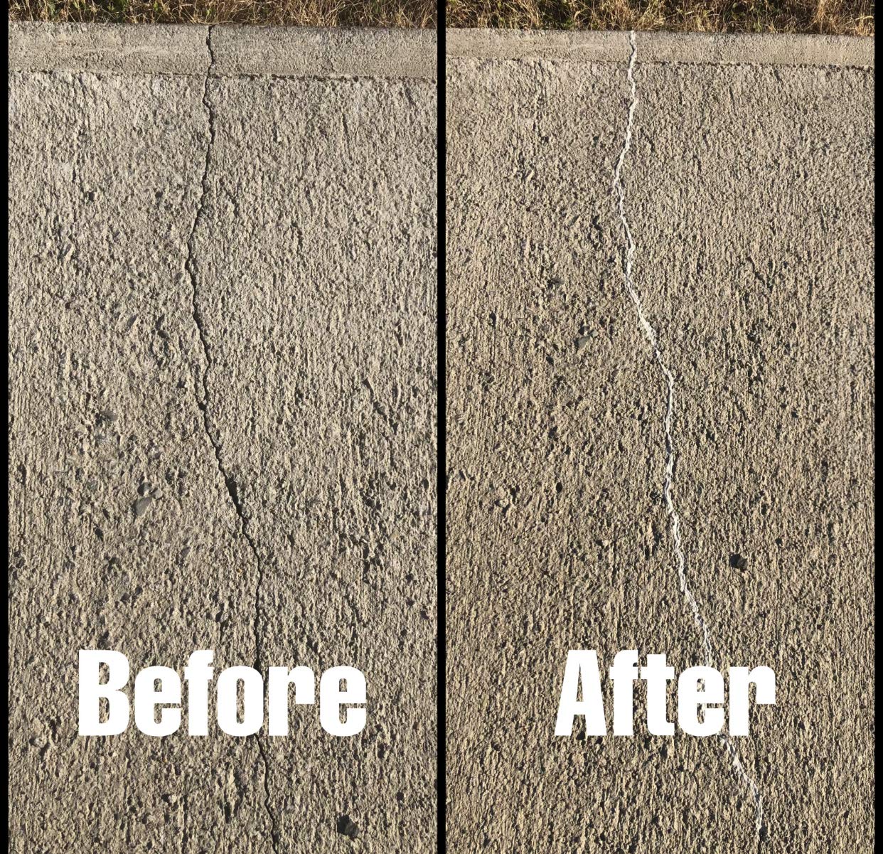 Bluestar Flexible Concrete Hairline Crack Filler (Light Gray), DIY - No Special Tools Needed. Fill Small Cracks in Concrete Driveways, Sidewalks and Patios.