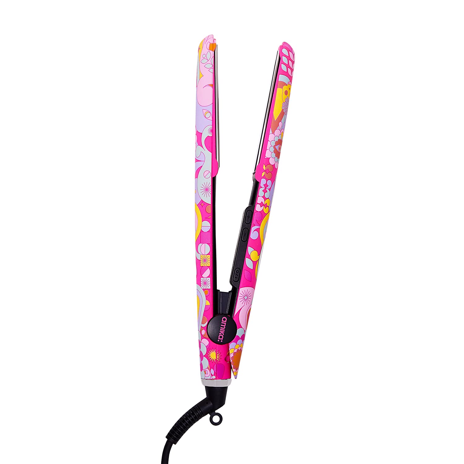 amika grand prix next generation 1” titanium styler in signature pink