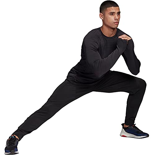 adidas mens Adi Runner Long Sleeve Tee Black X-Large