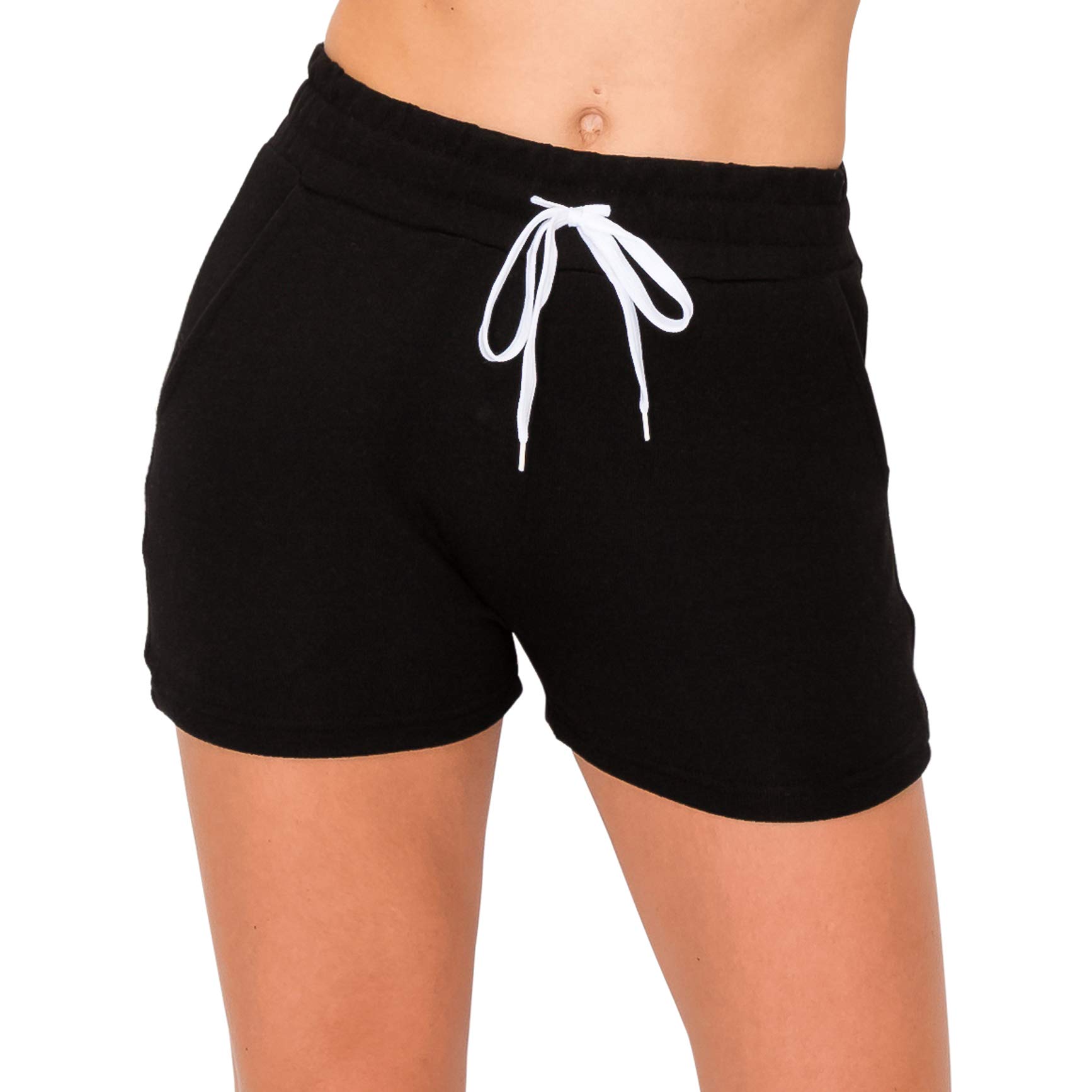ALWAYS Women's Riverdale Merchandise Shorts - Knitted Stretch Dolphin Yoga Workout Cheerleader Dance Volleyball Striped Short Pants Grey L