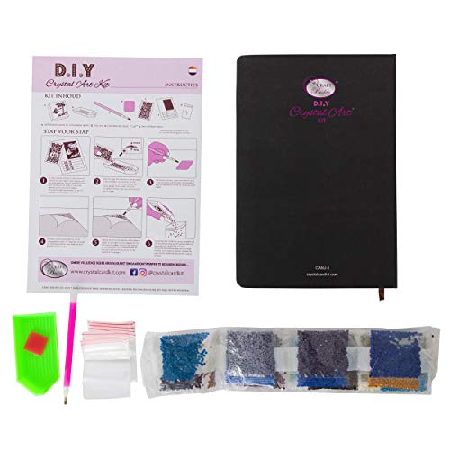 Crystal Art Diamond Painting Notebook - Unicorn Smile Notebook Kit - Create a Sparkling Notebook Cover Using Crystals - for Ages 8 and up