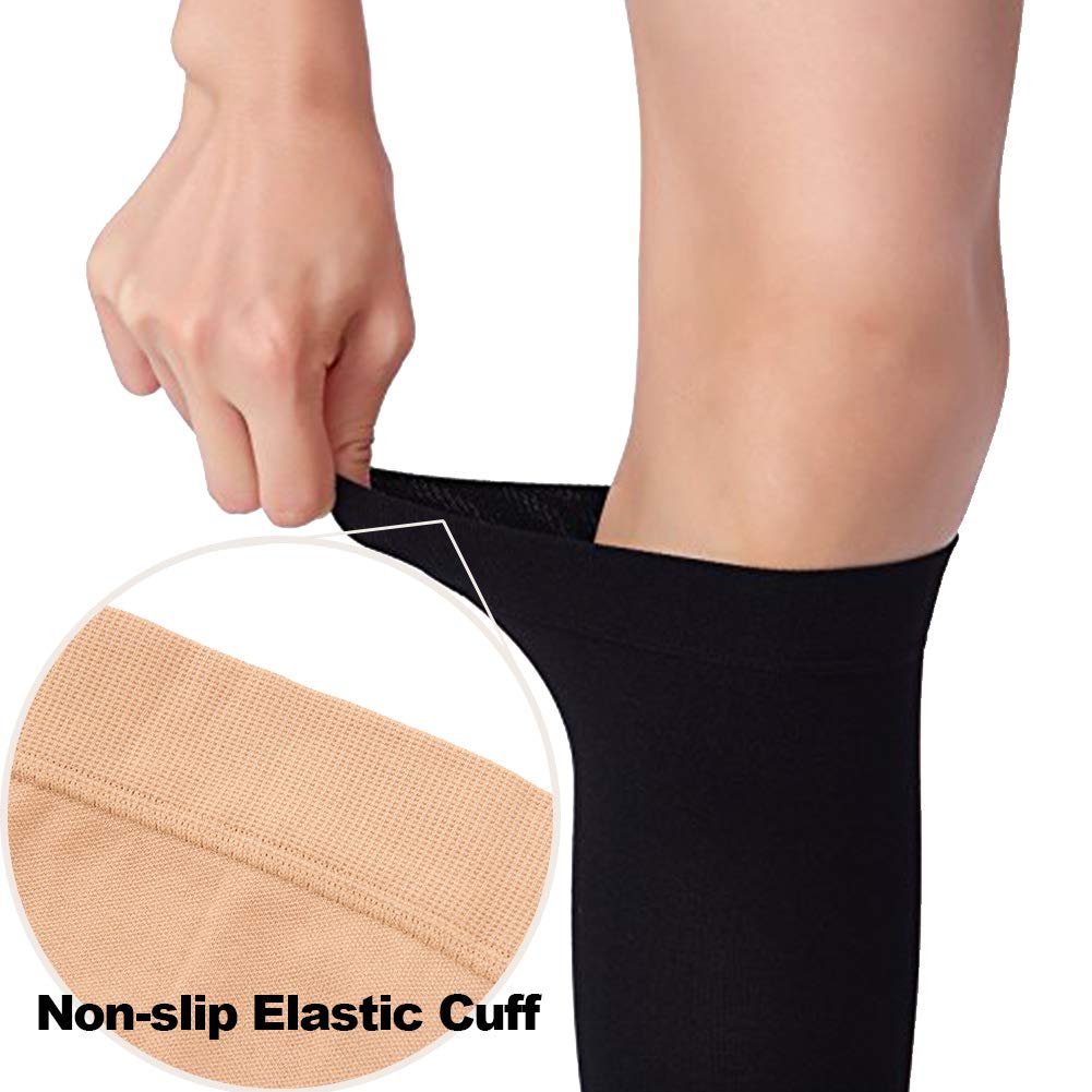 Ailaka 1 Pair Compression Calf Sleeves for Women & Men, 20-30 mmHg Graduated Support Footless Compression Socks for Varicose Veins, Shin Splints, Edema, Recovery, Maternity, Running, Travel