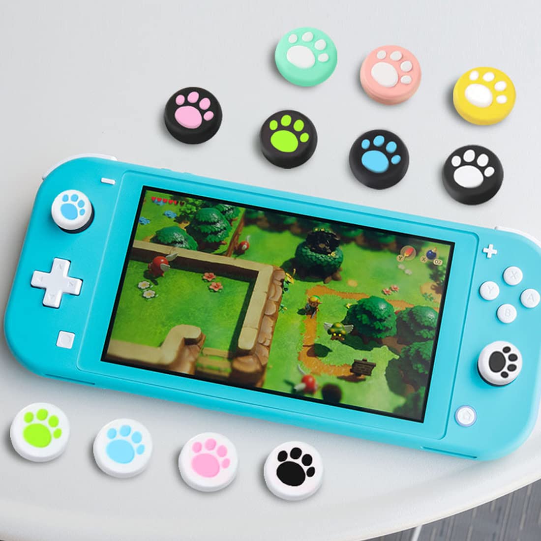 Aibada 26 Piece Silicone Case Compatible with PS5/PS4/FAT/Slim/Pro Xbox One/Xbox 360 Controller (Cat Paw Model, Multicoloured)