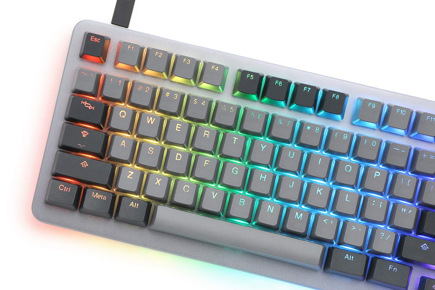 DROP Shift Mechanical Gaming Keyboard — Full-Size 1800 Layout (99 Key), Hotswap Switches, Programmable, Backlit RGB, USB-C, Doubleshot PBT Keycaps, Aluminum, Linear (Gray, Kaihua Speed Silver)