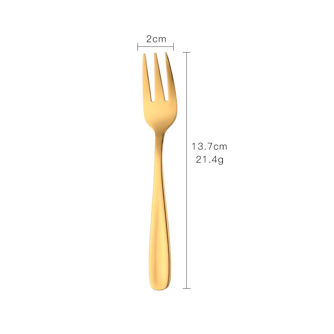 Buyer Star Cocktail Forks, 18/10 Stainless Steel 3-tine Appetizers Desert Mini Salad Fruit Fork Sets of 8, 5.5 Inch
