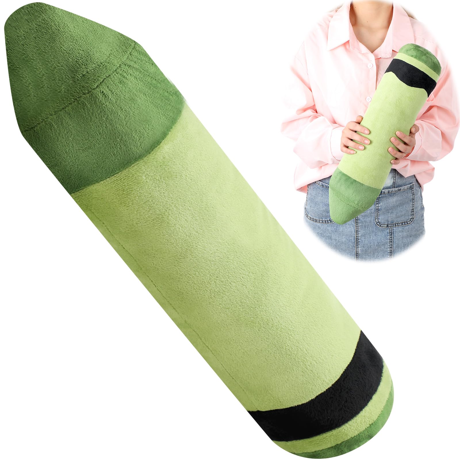 Civaner 17.7 Inch Crayons Pillow Classroom Plush Pillow Large Throw Pillow Teacher Pillow Back to School Crayons Stuffed Cushion Creative Cute Crayon Plush for Reading Room Classroom Birthday Party
