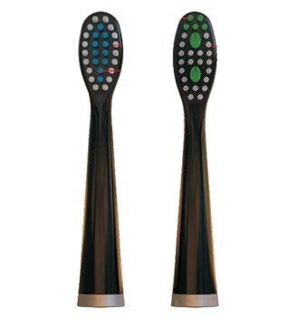 Replacement Heads for ELECTRIC Toothbrush by DR JIM ELLIS for SUPERIOR Dental Care (Black (2 pack))