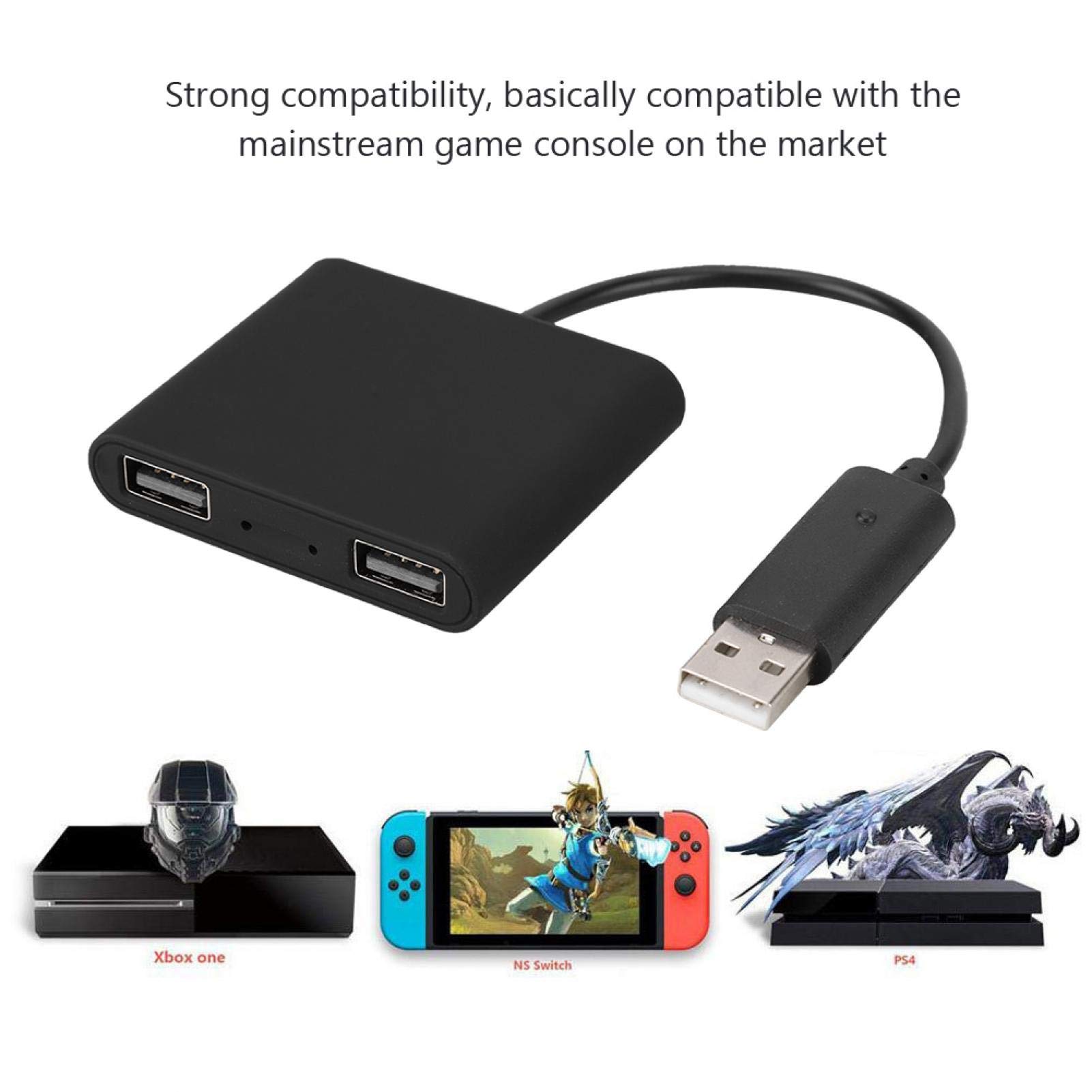 Kadimendium Mouse Converter, Mobile Aiming Shooting Mouse Accessory with Converter for Game Console for Mouse Adaptation for Game Lover