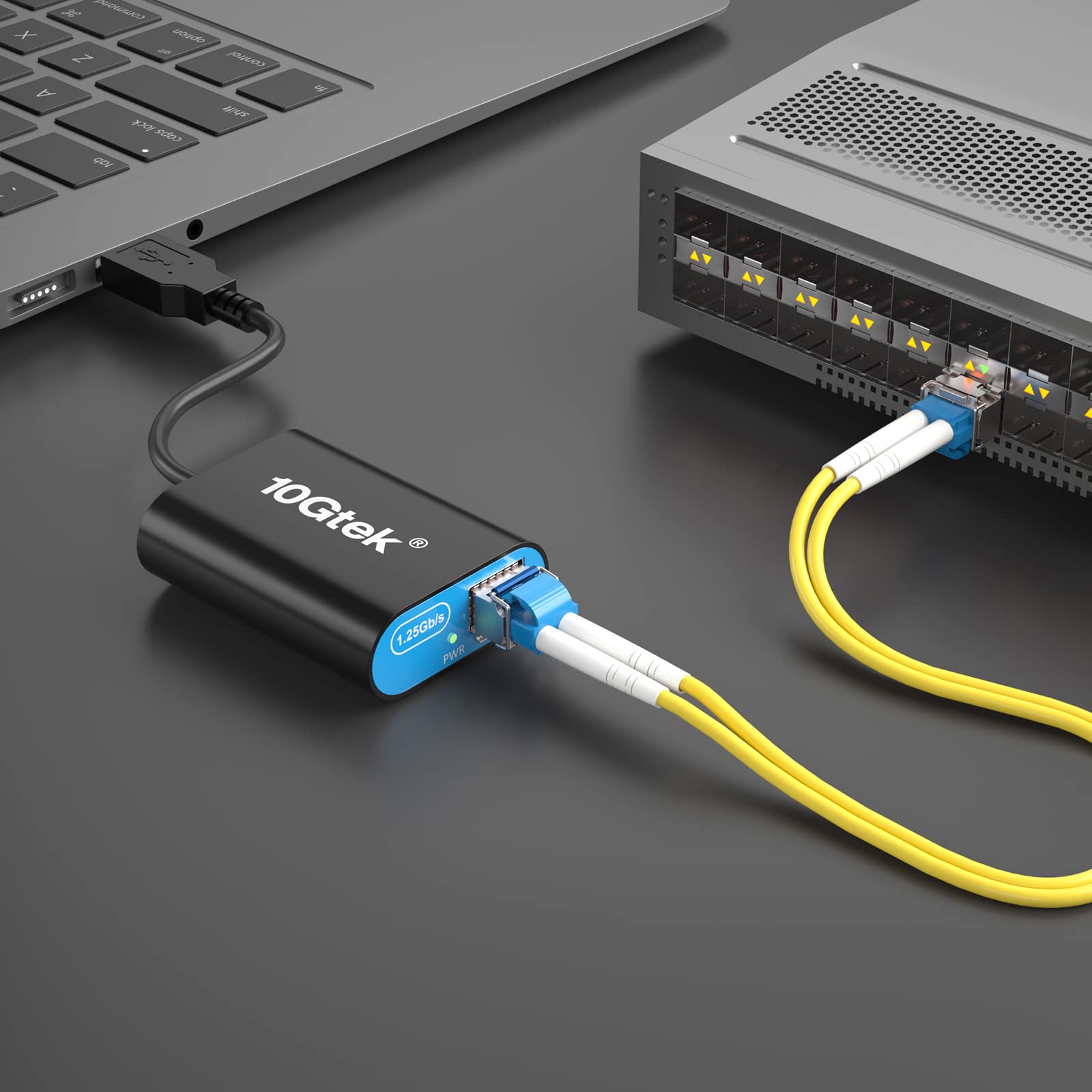 USB3.0 to SFP Fiber Optic Converter, USB to Open SFP 1000Mbps Gigabit Ethernet Adapter, USB 3.0 Fiber Adapter Multi Mode(MMF)/Single Mode Fiber(SMF) Compatible