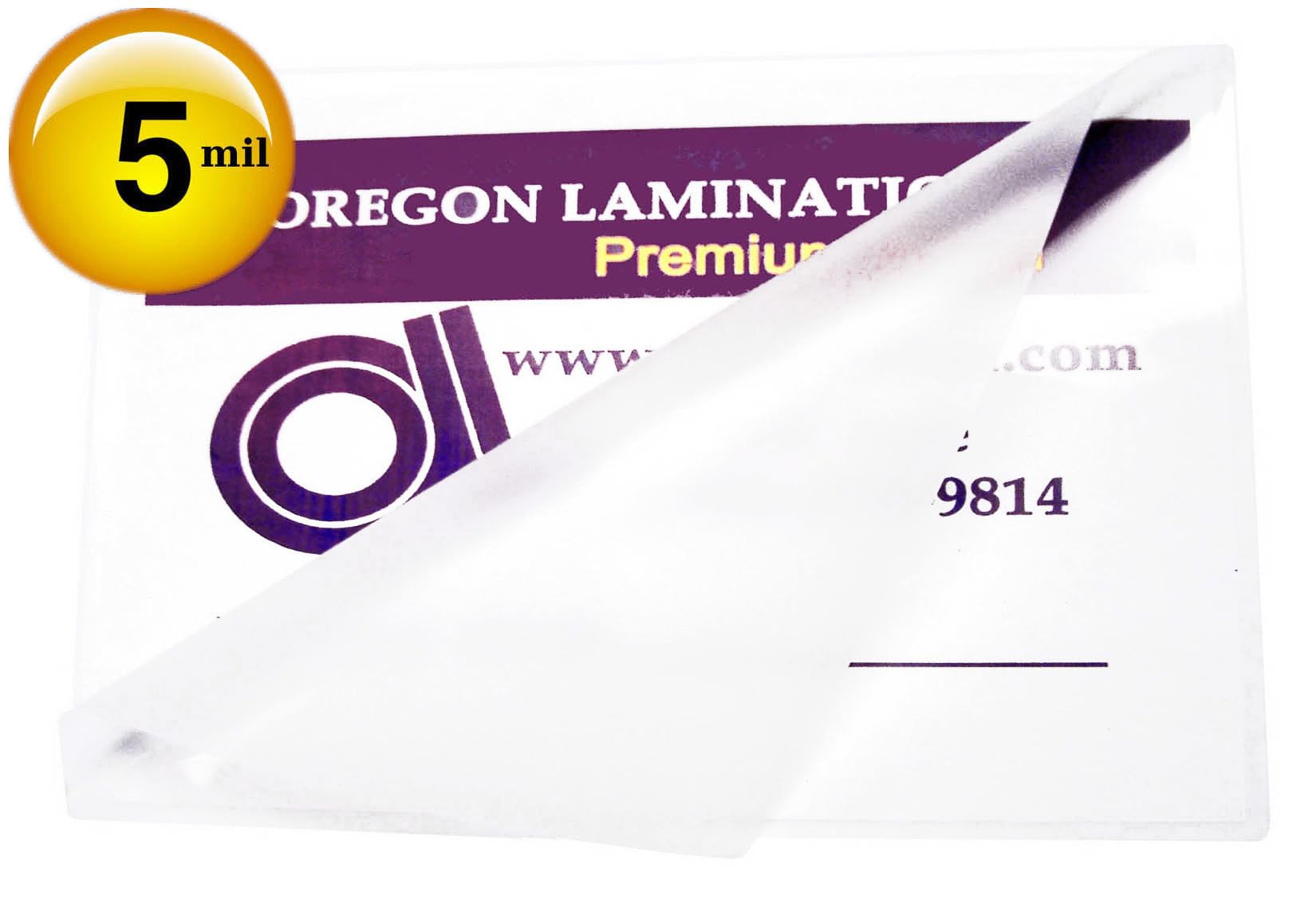 Key Card Laminating Pouches 2-1/2 x 3-7/8 Laminator Sleeves 5 Mil Qty 100
