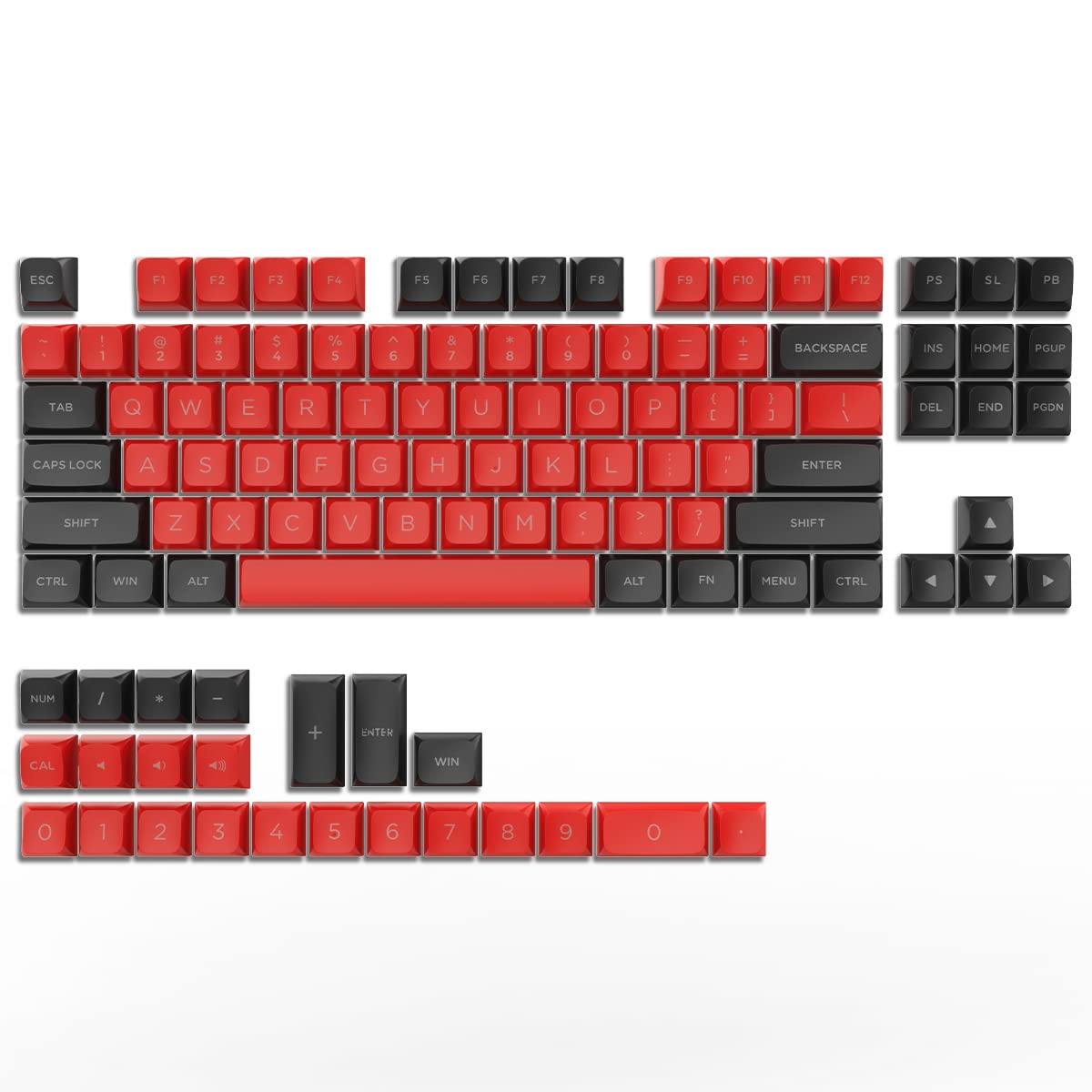 Keycaps 110 Keys XVX Profile PBT Keycaps for Cherry Gateron MX Switches Mechanical Gaming Keyboards