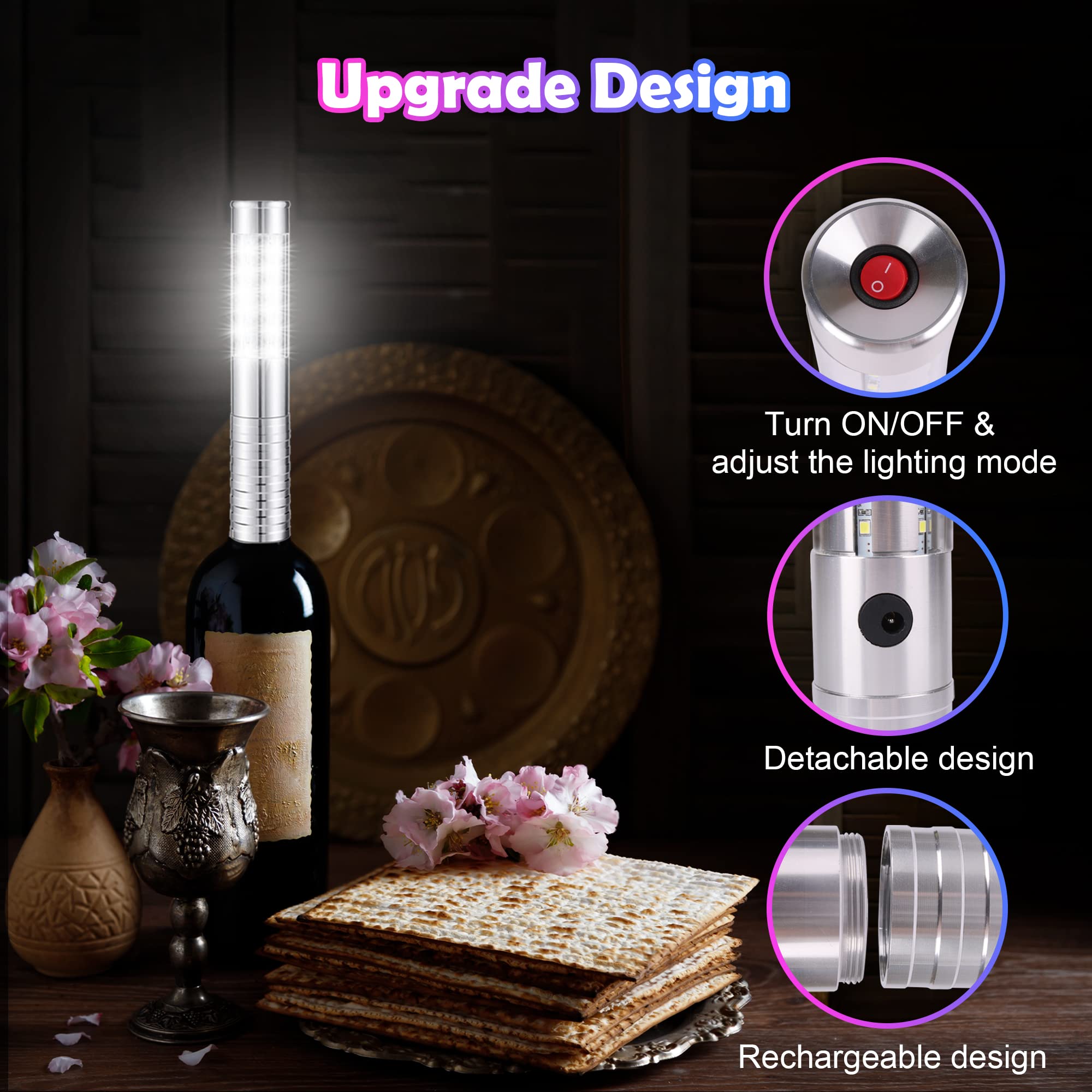 Arrozon LED Strobe Baton Light LED Bottle Service Light Party Flashing Light, Reusable Handheld Light with 3 Lighting Modes for Party,Concert Event Outdoor, Festivals, Bars, Concert Event