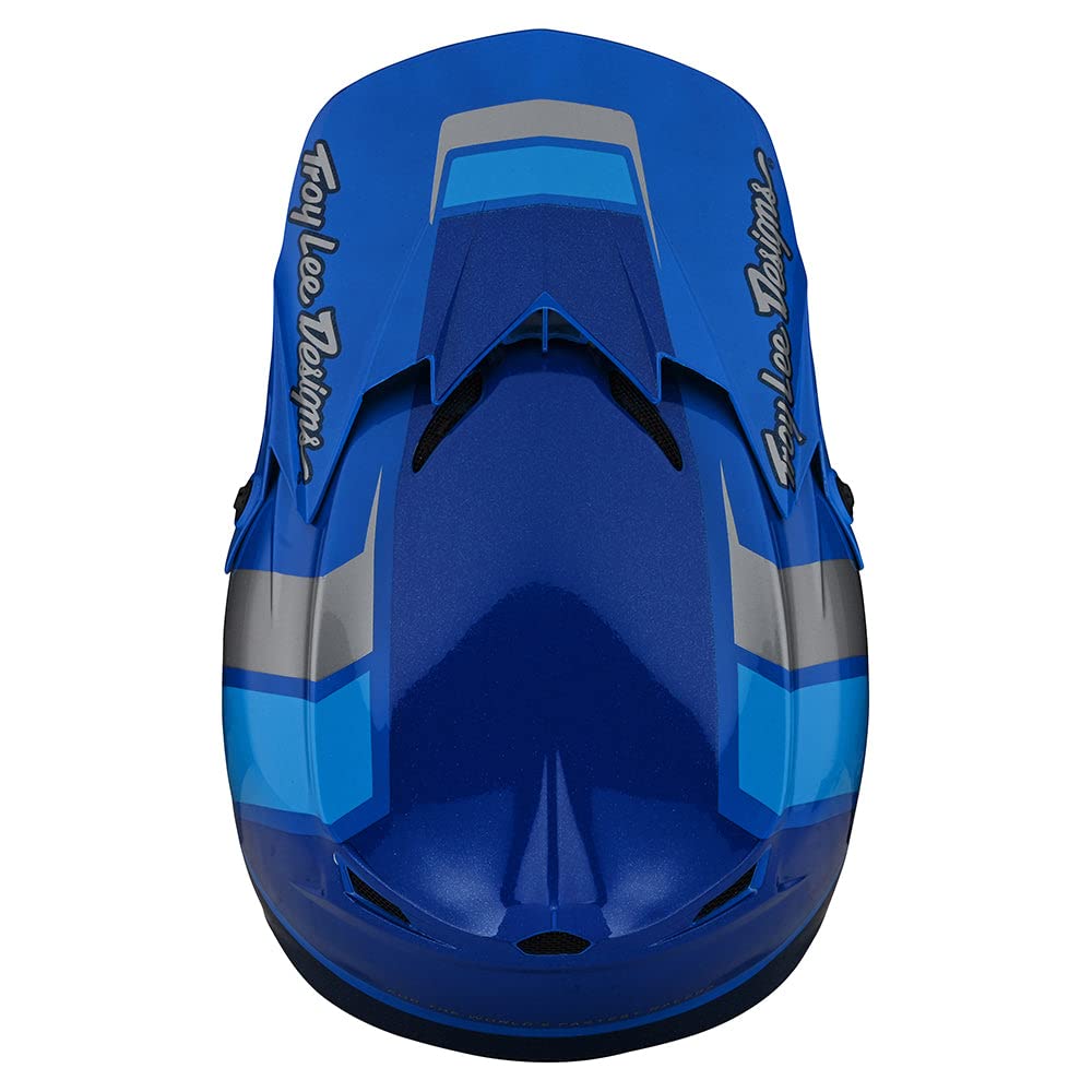Troy Lee Designs GP Anarchy Adult Offroad Motocross Dirt Bike ATV Powersports Racing Full Face Helmets Lightweight Ventilated Youth GP Helmet; NOVA Blue MD